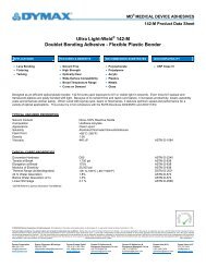 DYMAX 1181-M-GEL Medical Device Adhesive Product Data Sheet