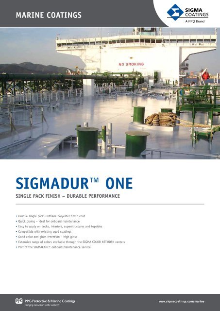 SIGMADUR™ ONE - Sigma | coatings