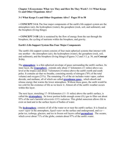 Chapter 3:Ecosystems: What Are They and How Do They Work