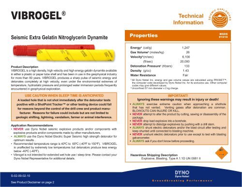 VIBROGELÂ® - Buckley Powder Company