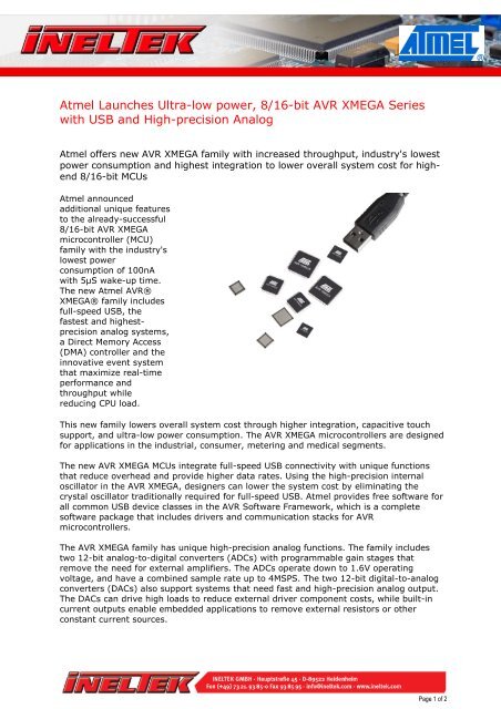 AVR XMEGA USB - Ineltek