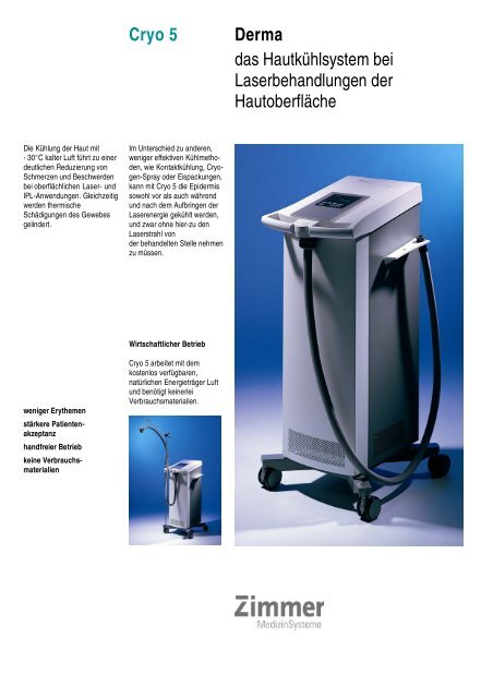 Cryo 5 Derma - Zimmer MedizinSysteme