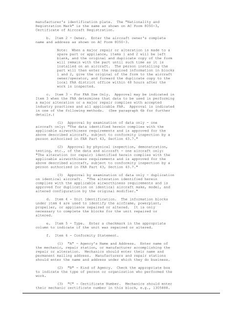 manufacturer's identifica