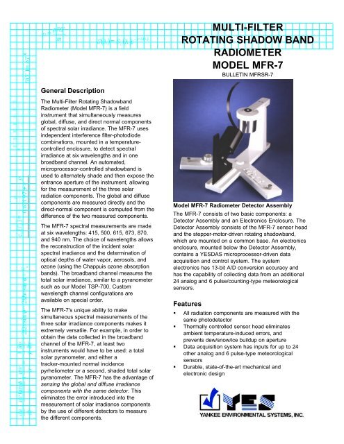 multi-filter rotating shadow band radiometer model mfr-7 - Yankee ...