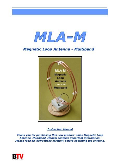 MLA-M Magnetic Loop Antenna - Multiband - B PLUS TV a.s.