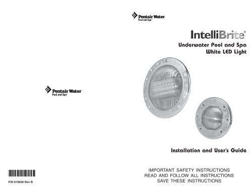 Underwater Pool and Spa White LED Light - Pentair