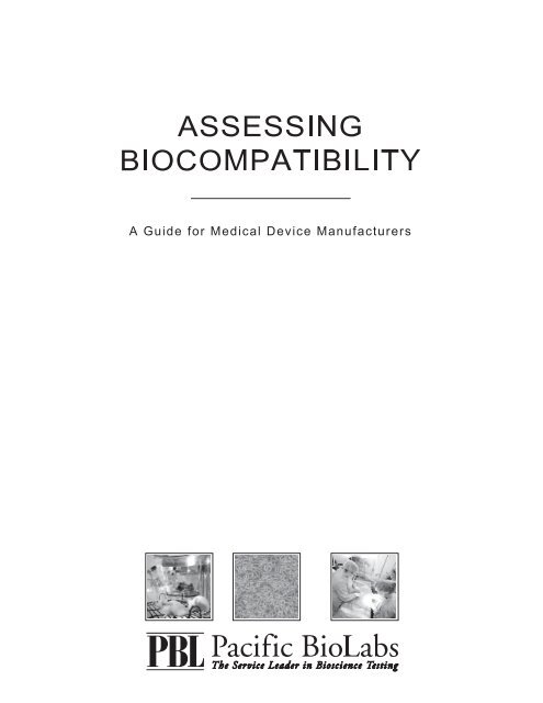 ASSESSING BIOCOMPATIBILITY - Pacific BioLabs
