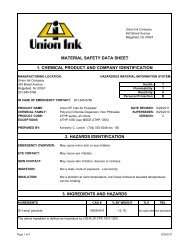 technical data sheet Uniglaze Epoxy Ink (Page 1@2) - Union Ink ...