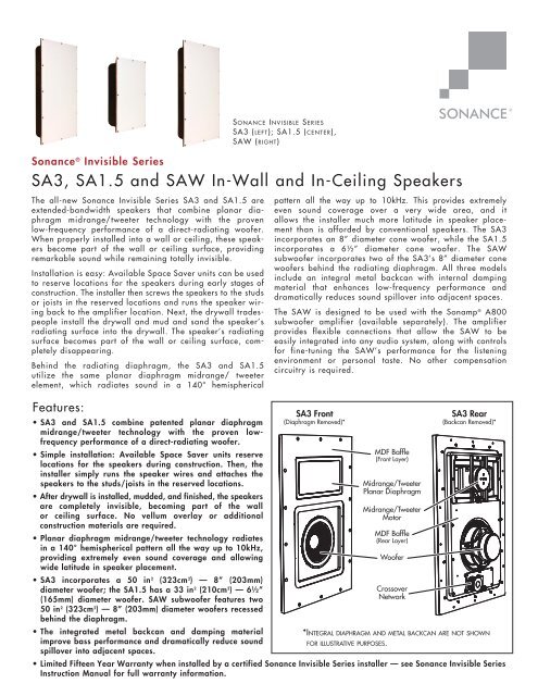 Data Sheet Sonance
