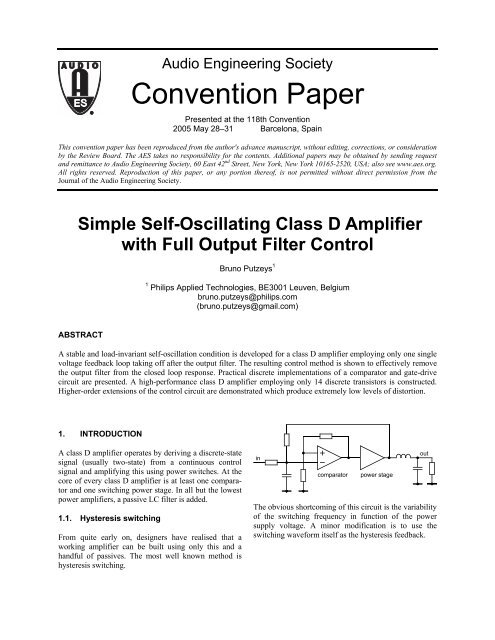 Convention Paper - Hypex
