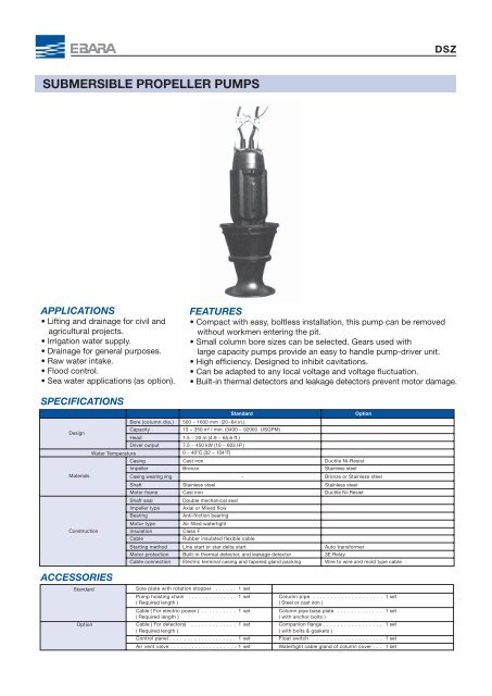 EBARA PUMPS e.CATALOGUE