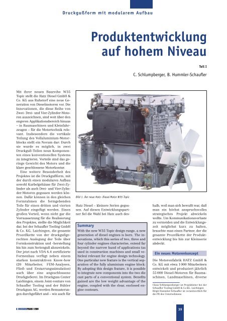 Produktentwicklung auf hohem Niveau - Schaufler Tooling