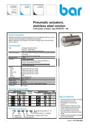Pneumatic actuators - bar GmbH