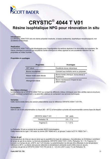 crystic - Scott Bader