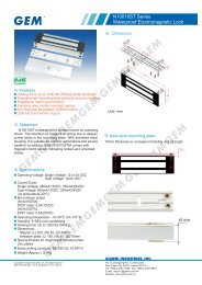 GEM-600 Series Electromagnetic Lock - GEM,Gianni Industries, Inc.