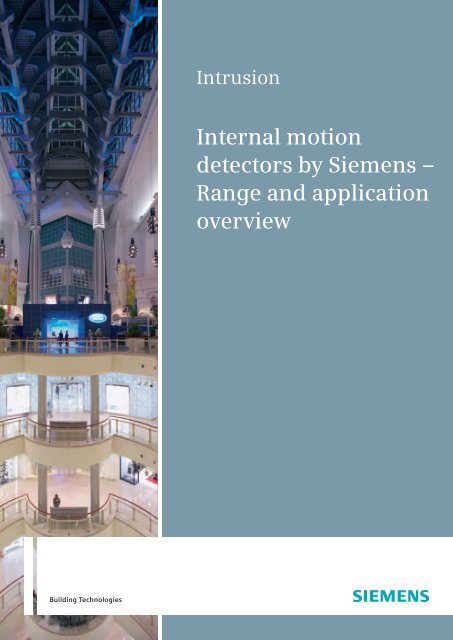 Internal motion detectors by Siemens - Security Products International