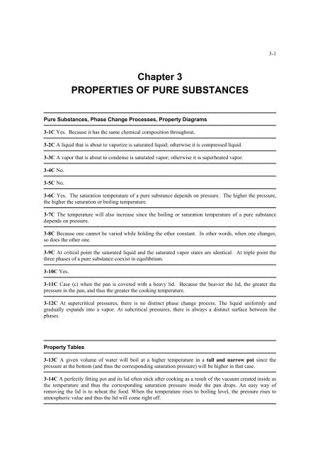Chapter 3 PROPERTIES OF PURE SUBSTANCES - Aerostudents