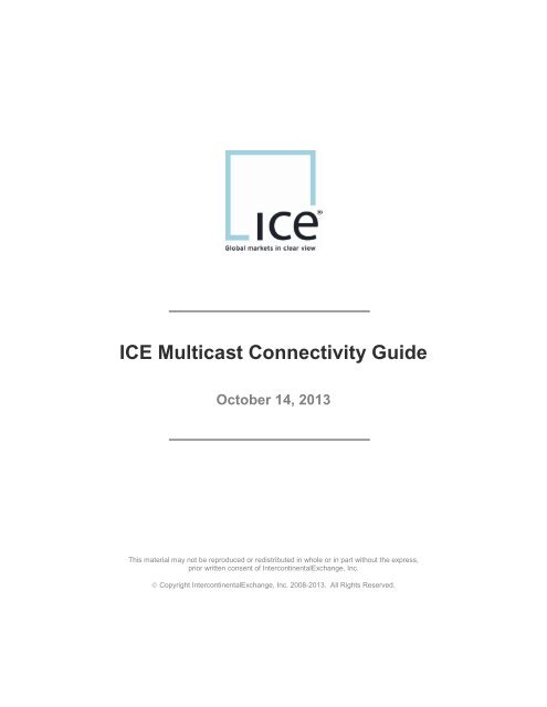 Multicast Connectivity Guide Ice