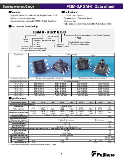 FGM-3,FGM-6 Data sheet - Willow.co.uk