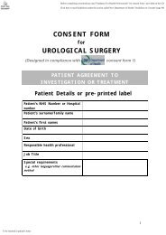 CONSENT FORM UROLOGICAL SURGERY - Pchurology.co.uk