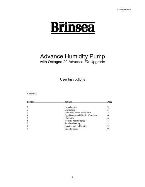 Advance Humidity Pump