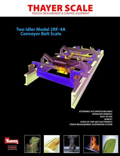 Two Idler Model 2RF-4A Conveyor Belt Scale - Thayer Scale