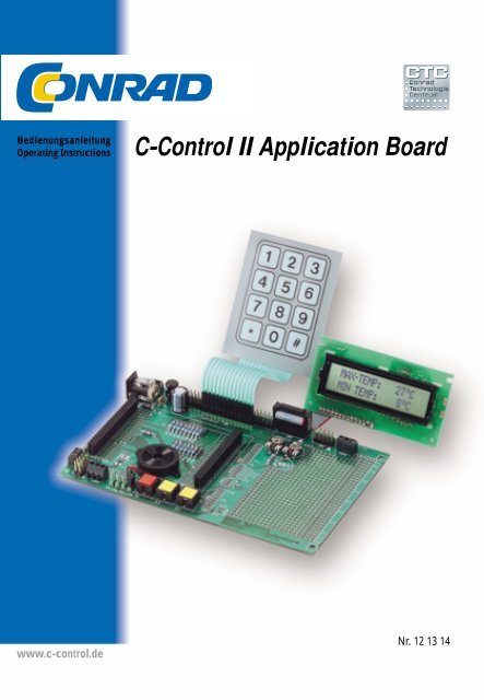 C-Control II Application Board - C-Control Pro Mega Series