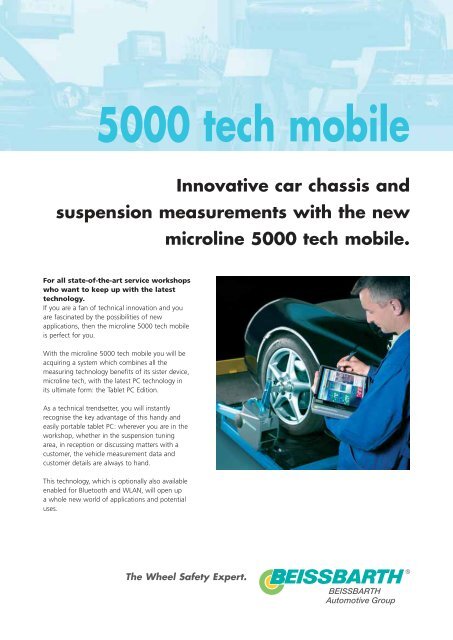 The Beissbarth system offers limitless potential. 5000 tech mobile