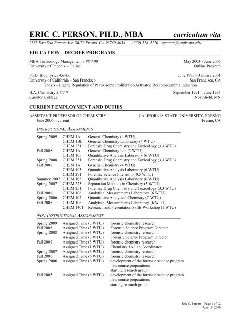 Dr. Person's CV (PDF)