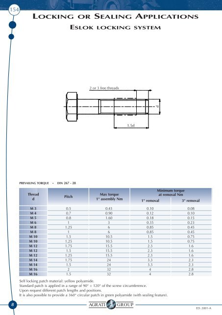 locking or sealing applications eslok locking system