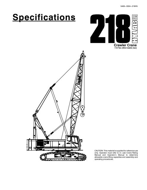 218 HYLAB 5 Luffing Attachment Dimensions - Link-Belt ...