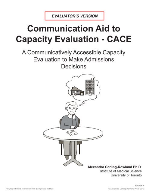 CACE Evaluator's Version - Aphasia Institute