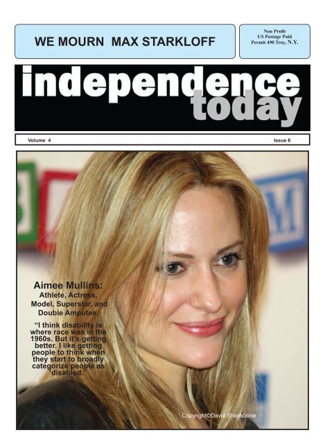 WE MOURN MAX STARKLOFF Aimee Mullins - Independence Today