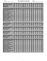 ABLLS-R INTRAVERBALS Name - Tracking Sheets