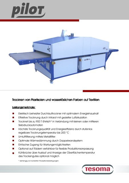 Produktblatt (PDF) - Tesoma GmbH