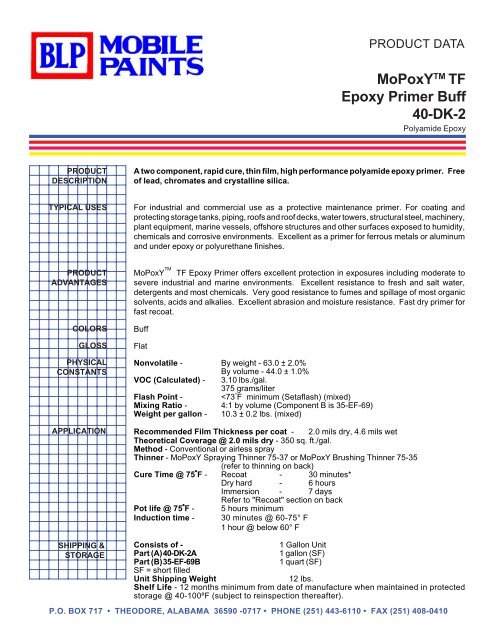 PDS - BLP Mobile Paints