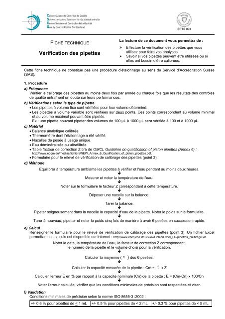 facteurs de conversion - CSCQ