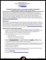 CL-603 - Commission on Teacher Credentialing - State of California