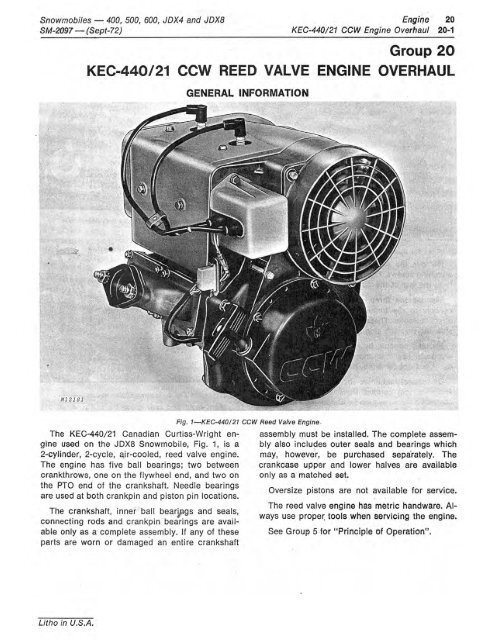 kec-440/21 ccw reed valve engine overhaul - Vintage Snow