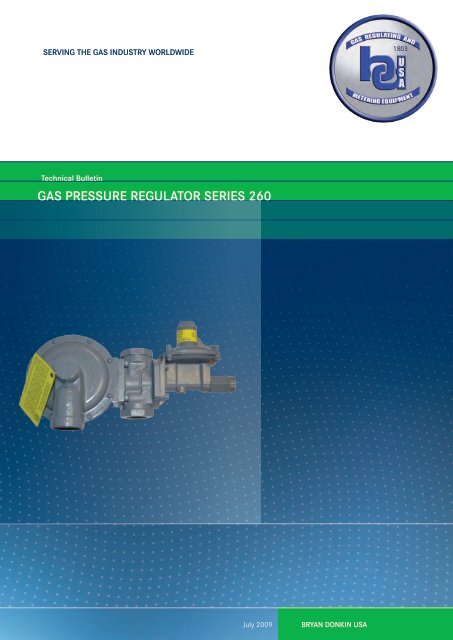 GAS PRESSURE REGULATOR SERIES 260 - Bryan Donkin USA