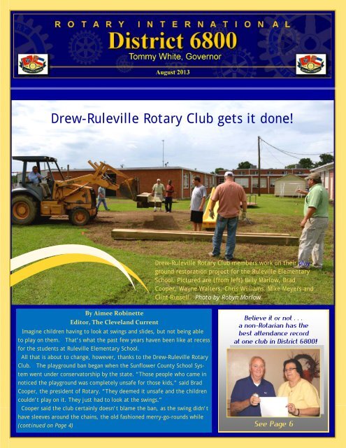 Drew-Ruleville Rotary Club gets it done! - Rotary International ...
