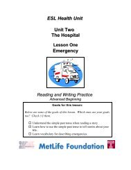 ESL Health Unit Unit One The Doctor's Office ... - Project SHINE