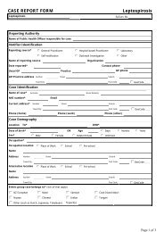 CASE REPORT FORM Pertussis - Public Health Surveillance