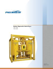 Heatless Regenerative Air Dryers - Pneumatech