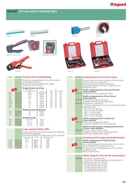 Starfix® ferrules and crimping tools - Elfa
