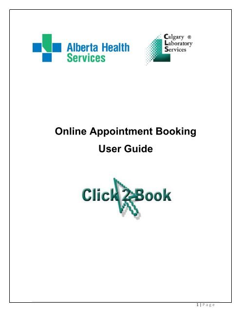 View the Online Appointment Booking User Guide - Calgary ...