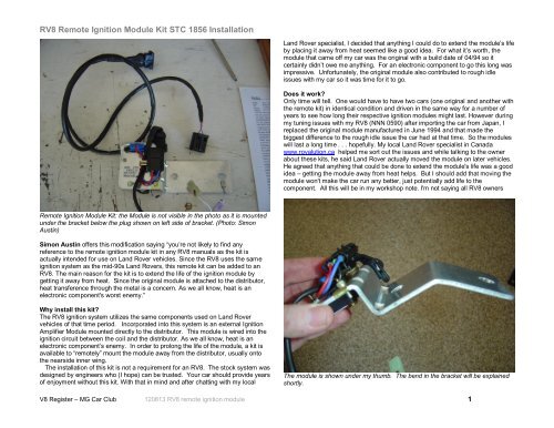 Mg Rv8 Wiring Diagram - Wiring Diagram