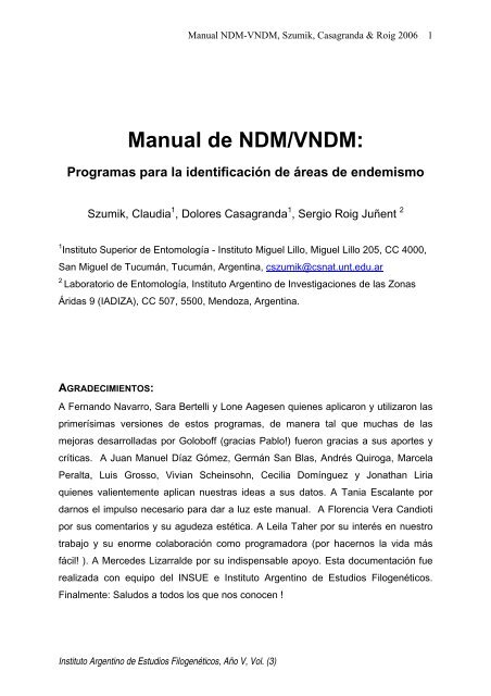 Manual de NDM/VNDM: