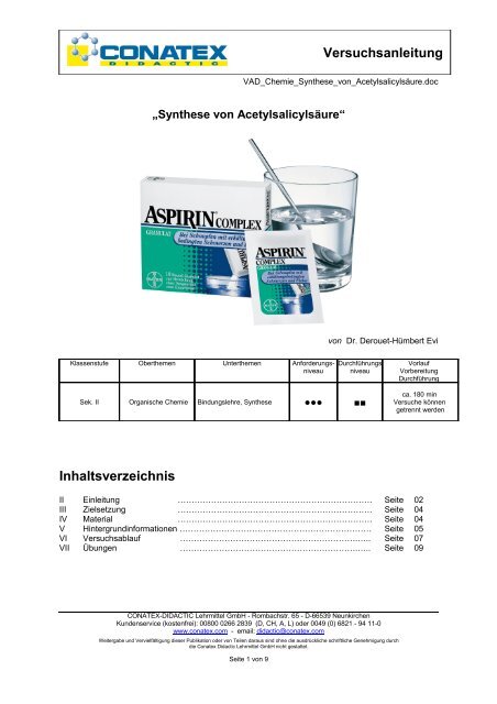 Versuchsanleitung - Conatex-Didactic Lehrmittel GmbH