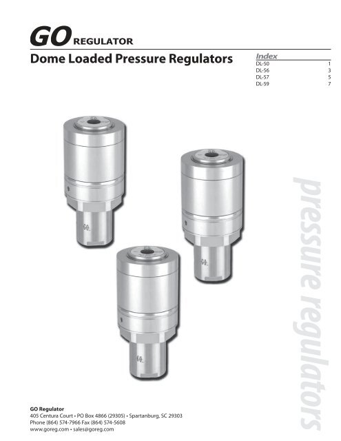 Dome Loaded Pressure Regulators - Venture Technology Groups Inc.